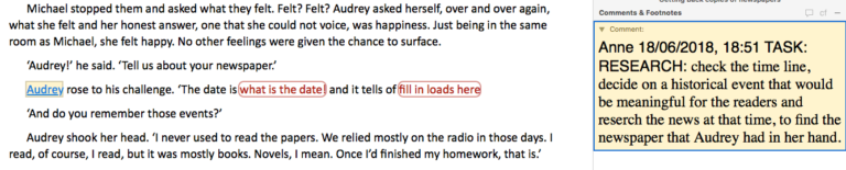 Annotations (First draft editing) | ScrivenerVirgin