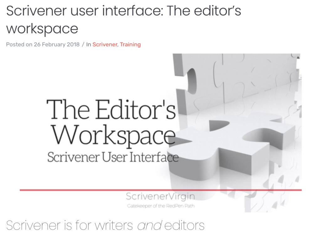 Scrivener for novelists - ScrivenerVirgin