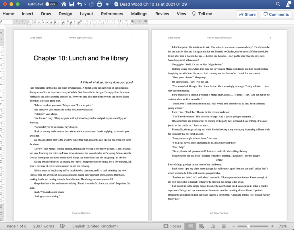 Formatting for printed output - ScrivenerVirgin