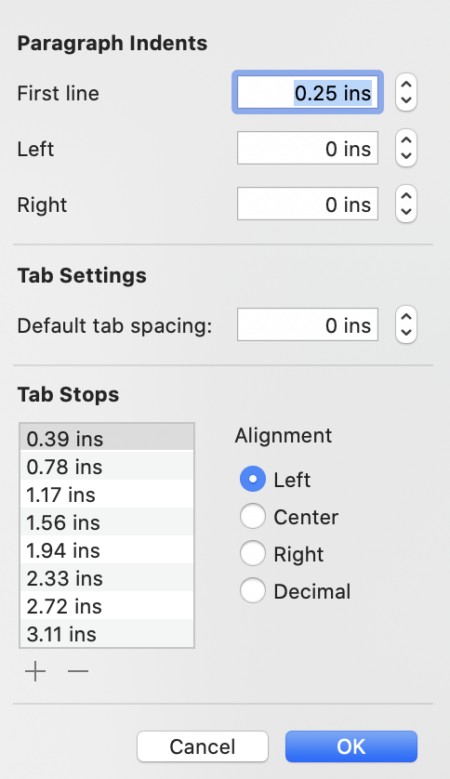 Formatting tools: The ruler - ScrivenerVirgin