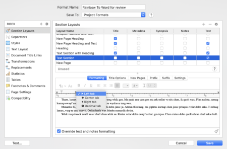 Formatting tools: The ruler - ScrivenerVirgin