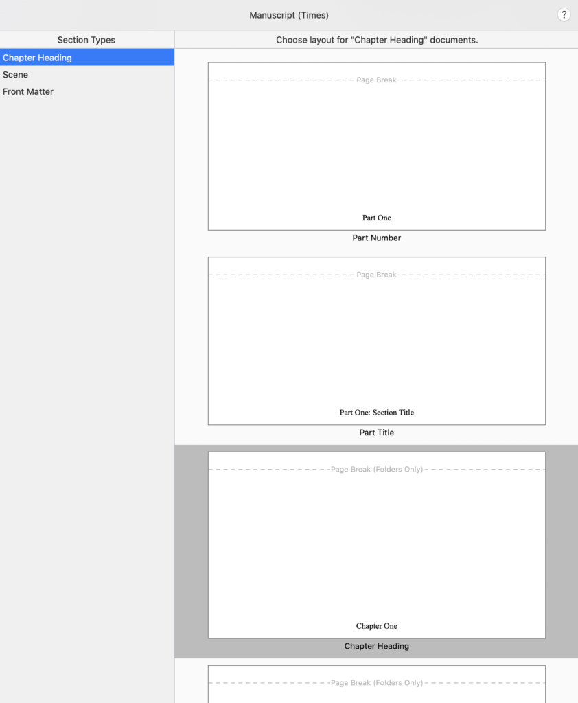 The Scrivener Mindset: Formatting via section layouts - ScrivenerVirgin