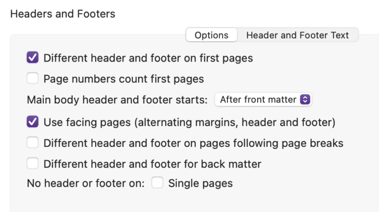 DIY Book Formatting with Scrivener: Page Settings - ScrivenerVirgin