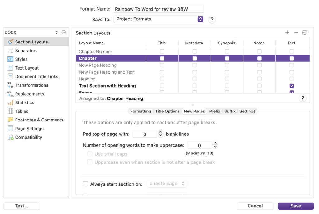 DIY Book Formatting with Scrivener: Page Settings - ScrivenerVirgin