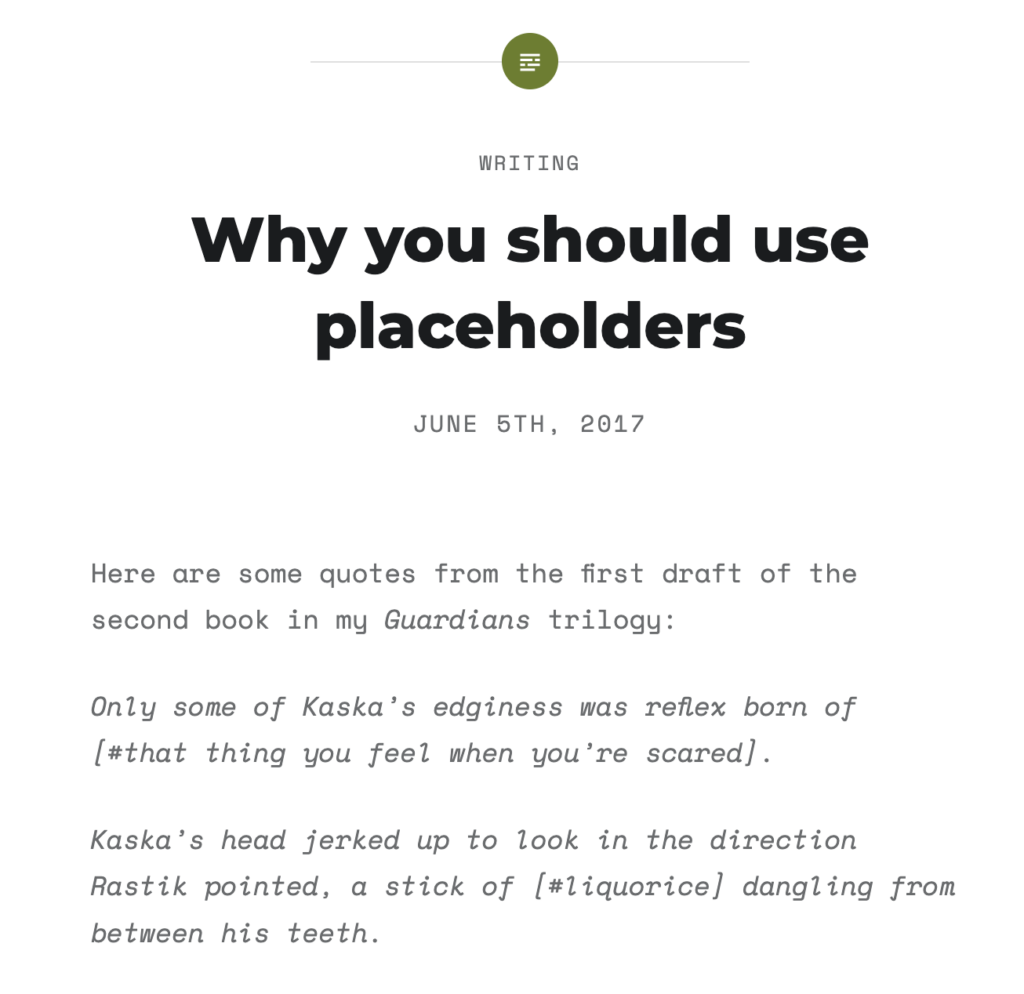 Placeholders: An Introduction - ScrivenerVirgin