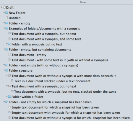 Understanding the binder icons (Structuring in Scrivener) | ScrivenerVirgin
