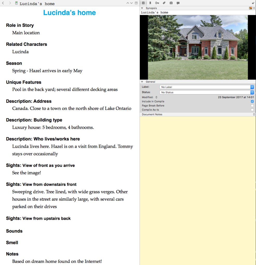 Setting the scene (NaNo2017) | ScrivenerVirgin