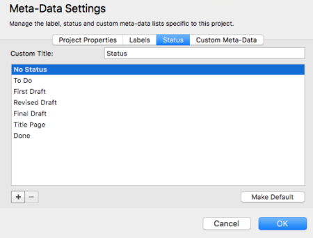 The Editor's Friend (Metadata) | ScrivenerVirgin